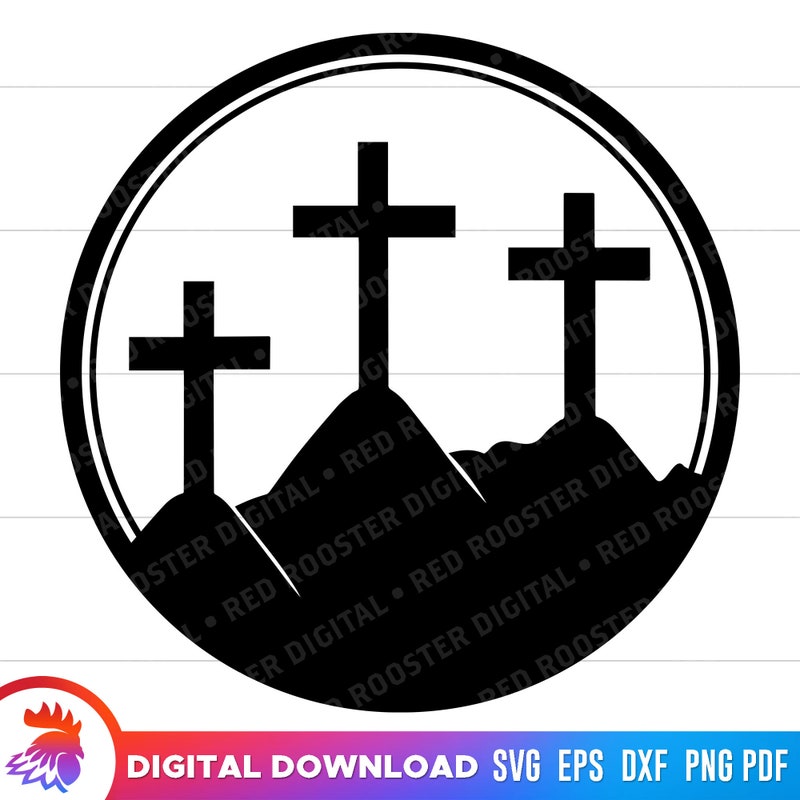 3 Crosses on a Hill Svg - Etsy