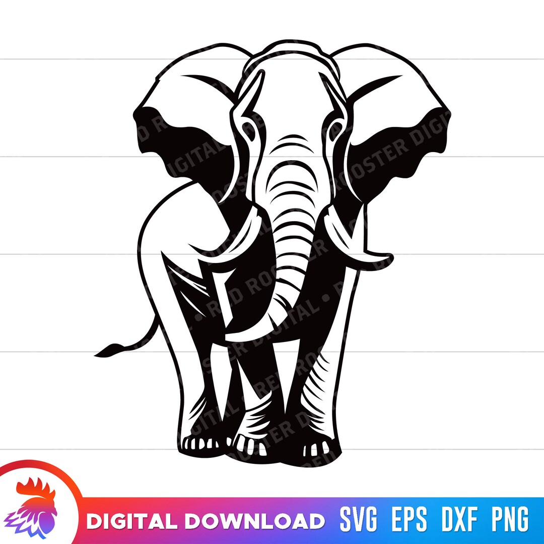 Elephant Svg, Elephant Cut File, Elephant Illustration, Elephant ...