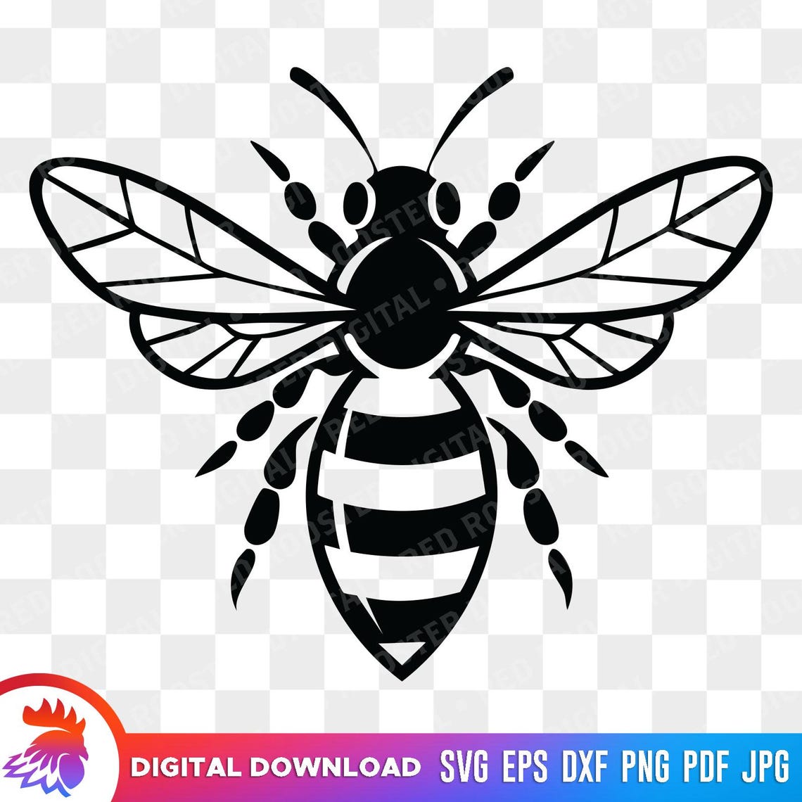 Honey Bee Svg, Bee Svg, Honey Bee Laser Cut File, Honey Bee Silhouette ...