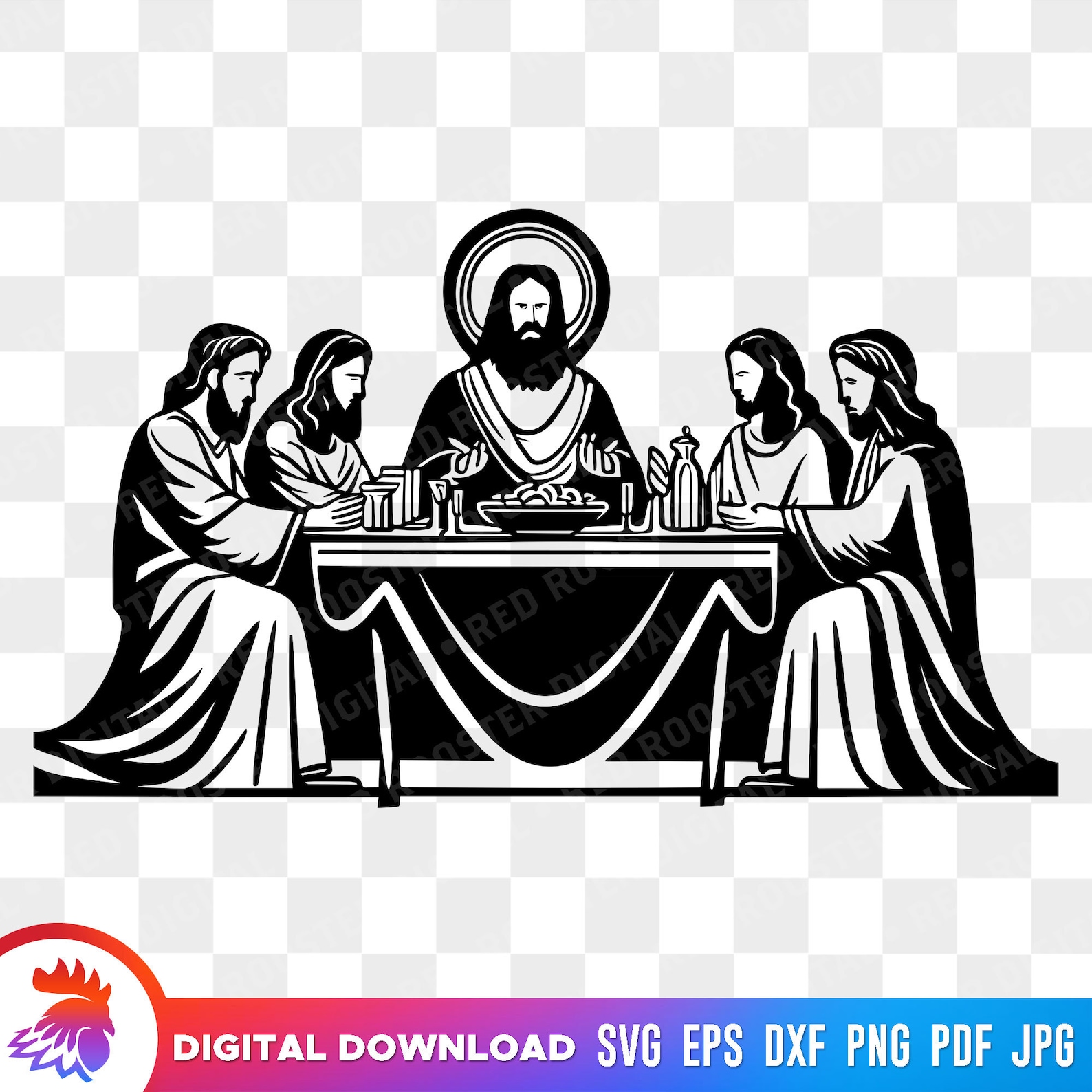 The Last Supper Svg, Jesus Christ Last Supper, Jesus and Disciples, the ...