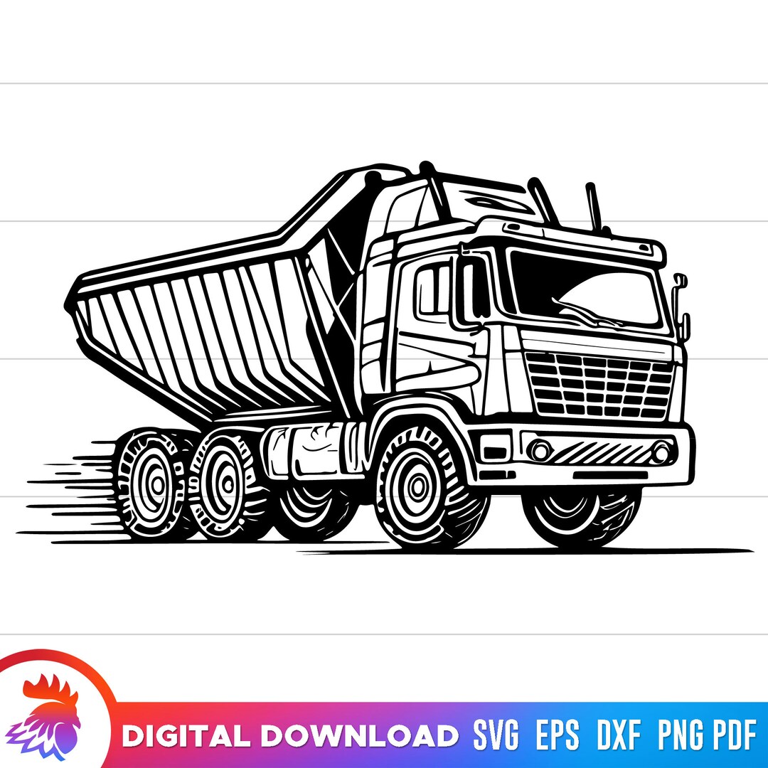 Dump Truck SVG, Dump Truck Clipart, Digital Download SVG & PNG, Dump ...