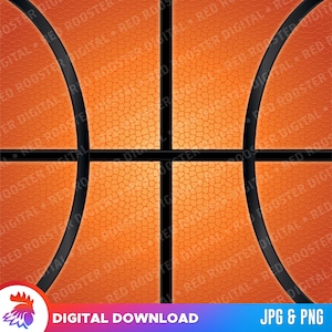 Basketball Background, Closeup of Orange Basketball, Digital Download ...