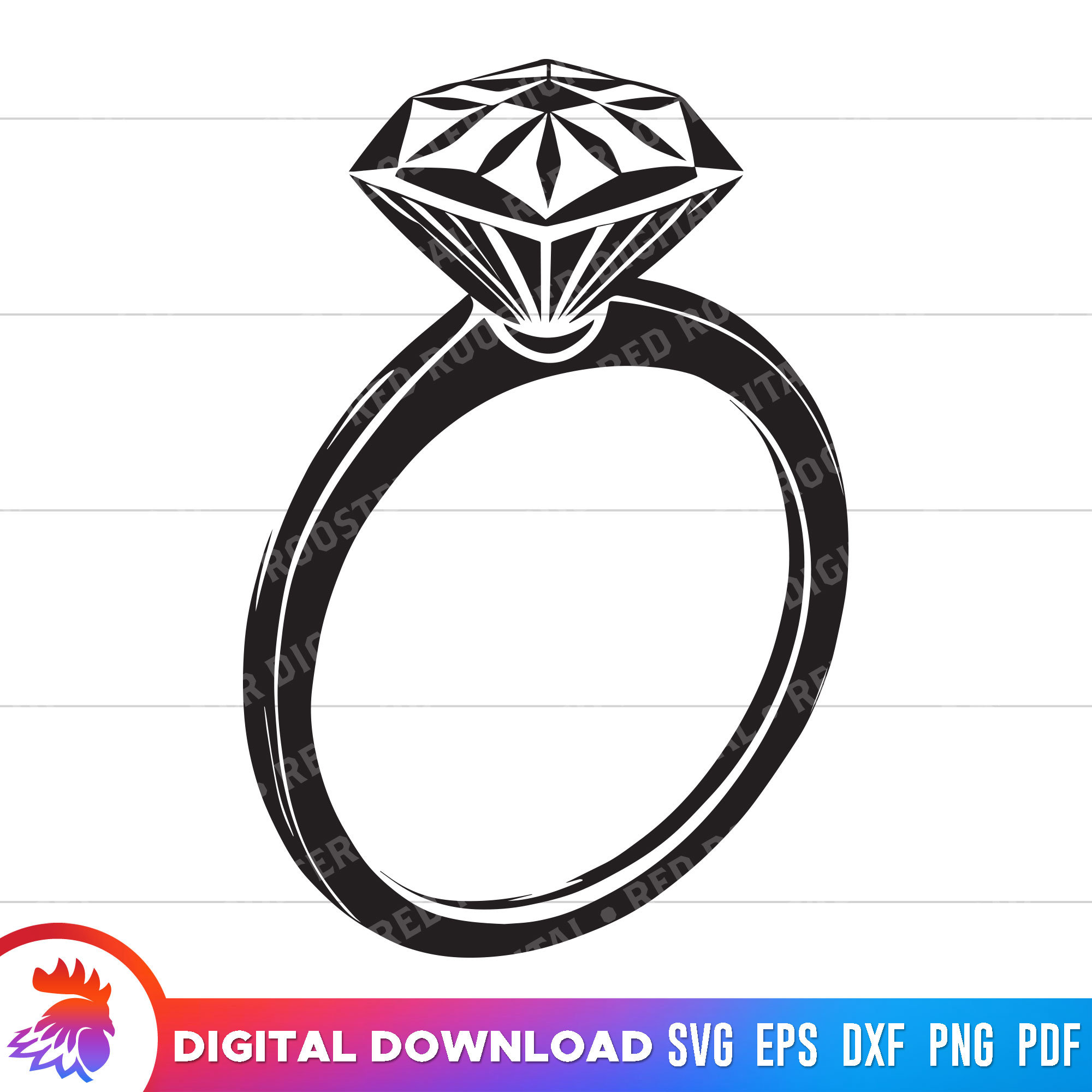 Diamond Ring Svg, Wedding Ring Svg, Engagement Ring, Cut File ...
