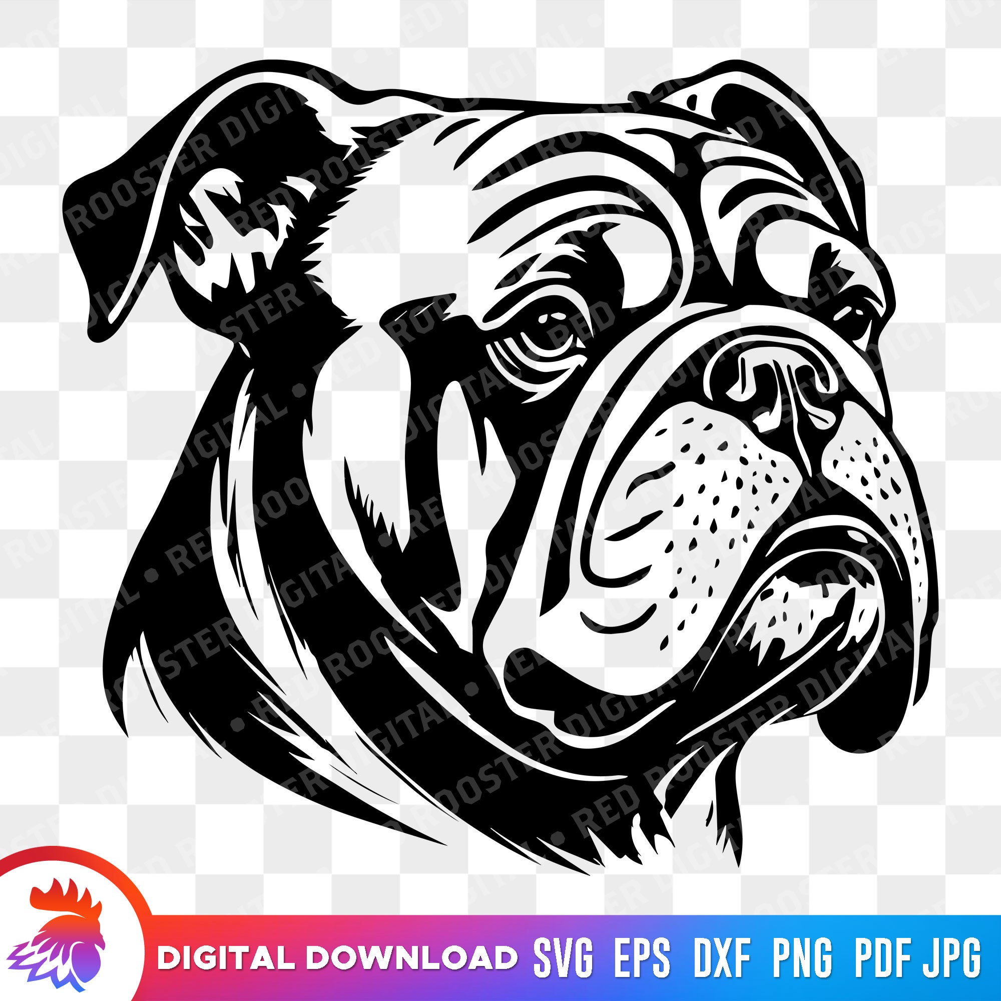 Bulldog Face Svg, Bulldog Cut File, Bulldog Clipart, Bulldog Dog Breed ...