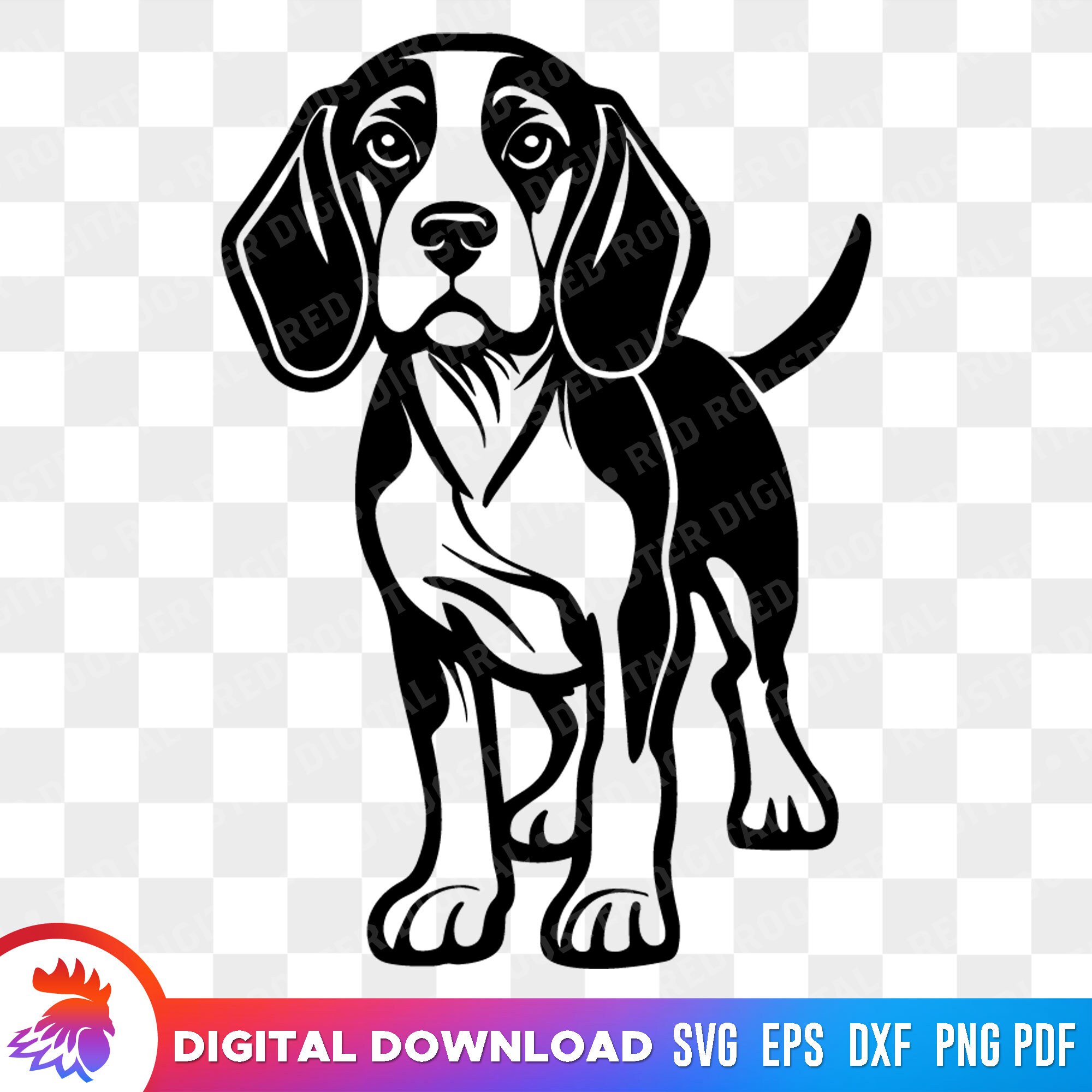 Beagle Dog Svg, Standing Beagle Dog Svg, Beagle Puppy, Beagle Breed ...
