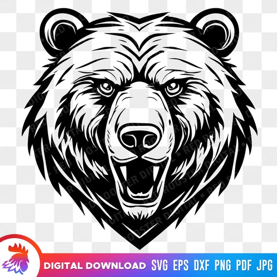 Clip Art De Cabeza De Oso Grizzly