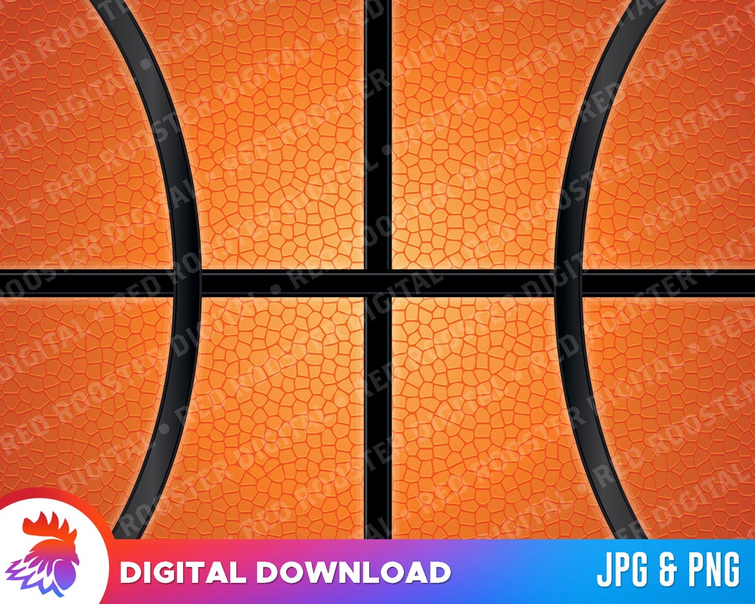 Basketball Background Closeup of Orange Basketball Digital - Etsy