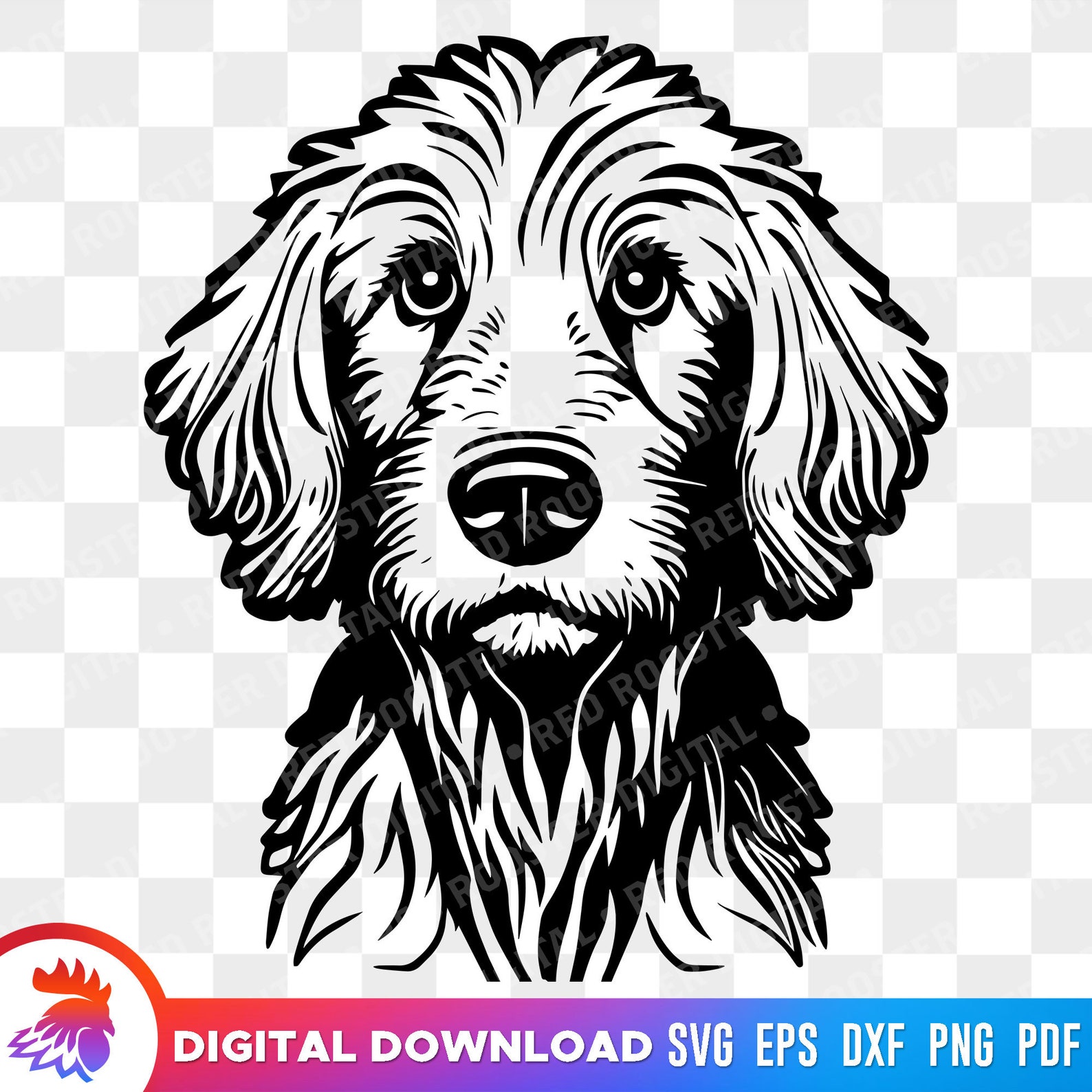Golden Doodle Dog Svg, Golden Doodle Svg, Doodle Dog Breed, Dog Face ...
