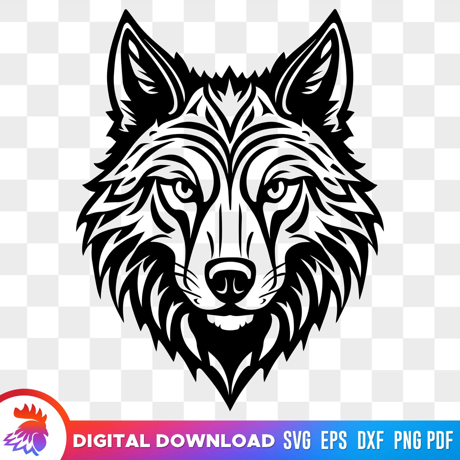 Wolf Face Svg, Wolf Svg, Wolf Clipart, Wolf Head, Wolf Mascot, Wolf Cut ...