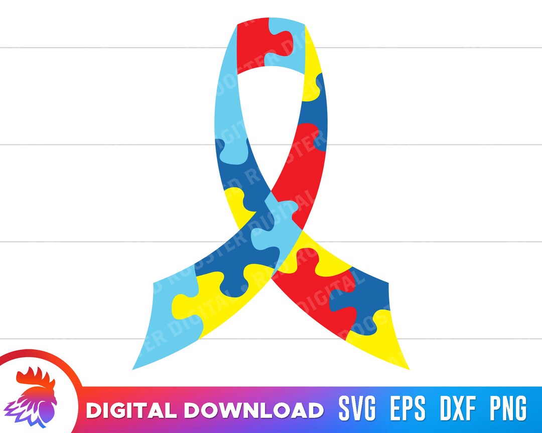 Autism SVG Autism Ribbon Svg Autism Awareness Ribbon Svg - Etsy