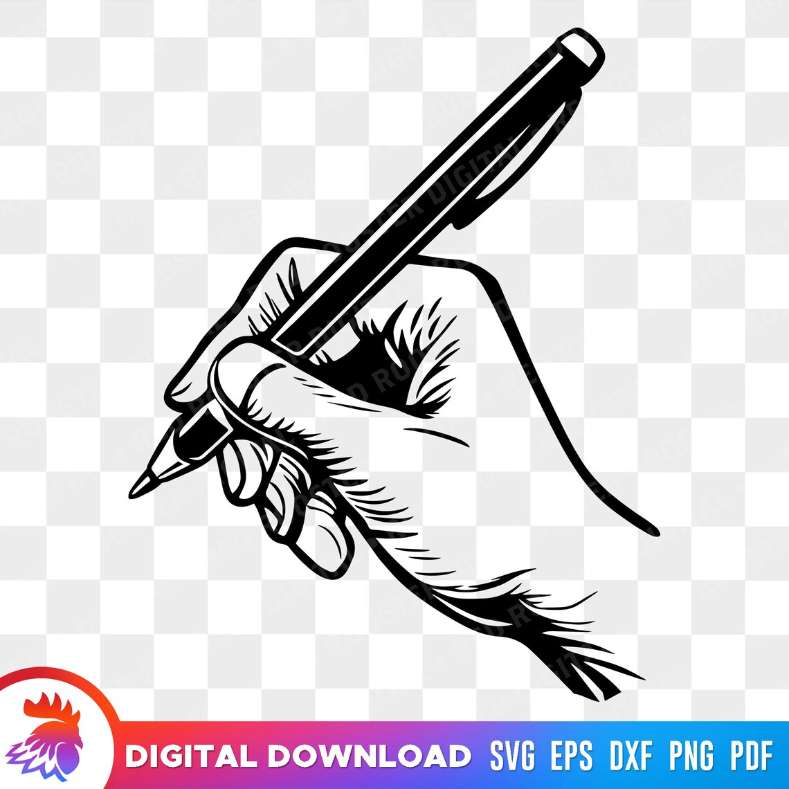 Hand Writing With Pen SVG, Note Clipart (digital Download) - Etsy