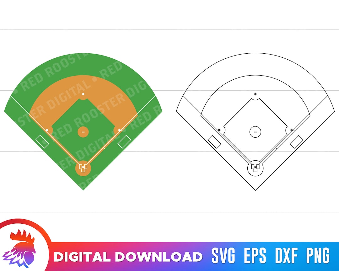 Baseball Field SVG Regulation Baseball Field Baseball Field - Etsy