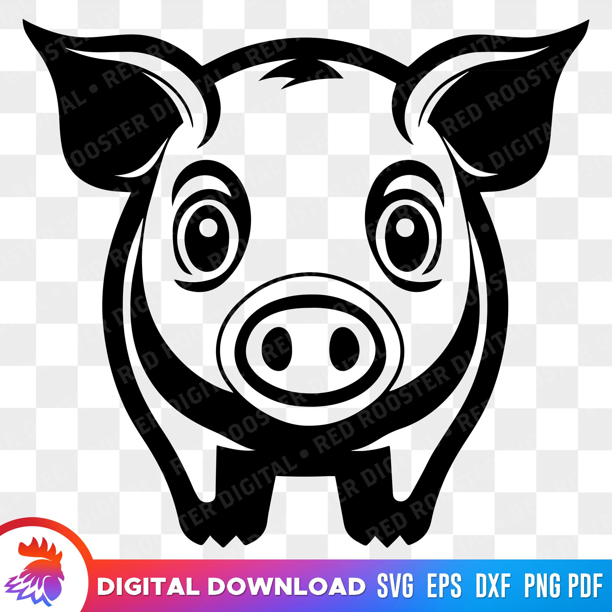 Cute Pig Svg, Pig Svg, Cartoon Pig, Cute Pig Cut File, Cute Pig Svg for ...