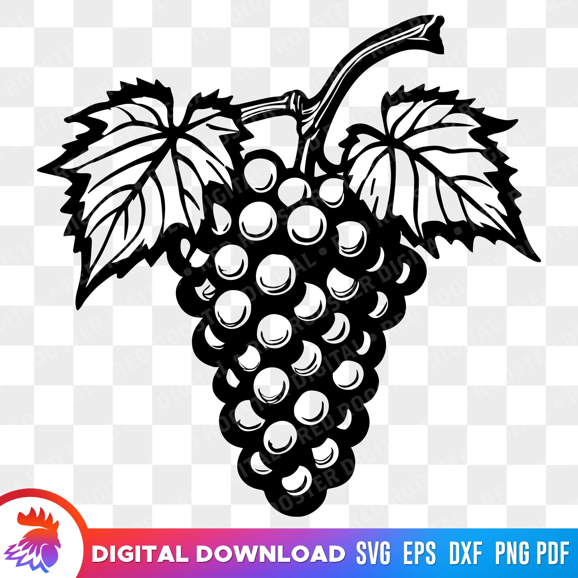 Bunch of Grapes Svg, Grape Vine Svg, Vineyard Svg, Grapes, Bunch of ...