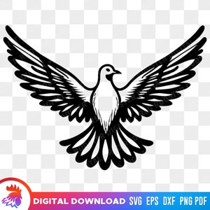 Flying Dove SVG, Holy Spirit, Dove of Peace (digital Download) - Etsy