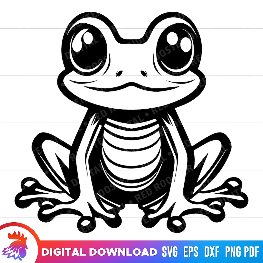 Cute Frog Svg, Tree Frog Svg, Happy Frog Cartoon, Cartoon Frog Png ...