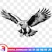 Flying Bald Eagle SVG, Eagle Wings Clipart (digital Download) - Etsy