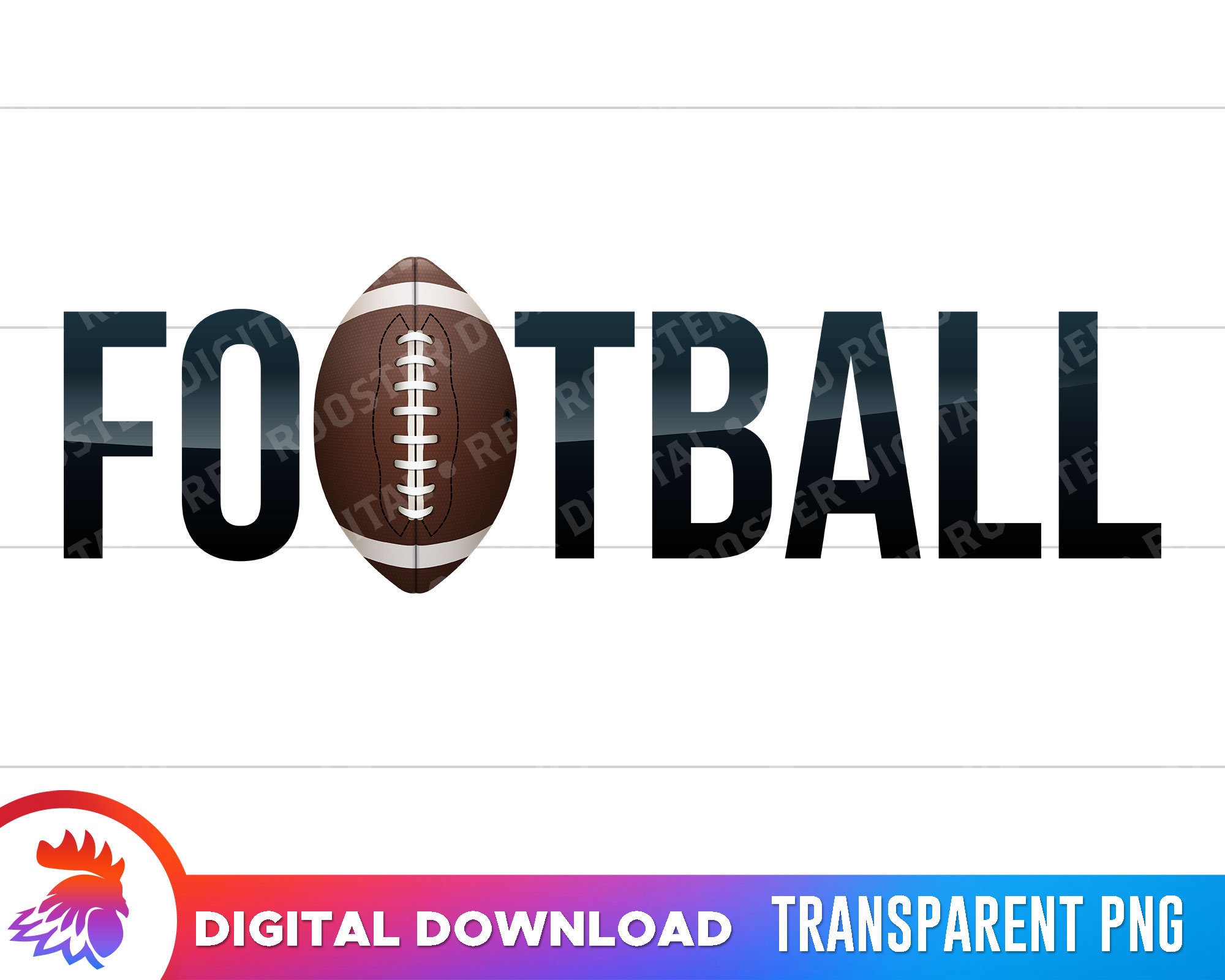 American Football PNG Football Word Clipart American - Etsy