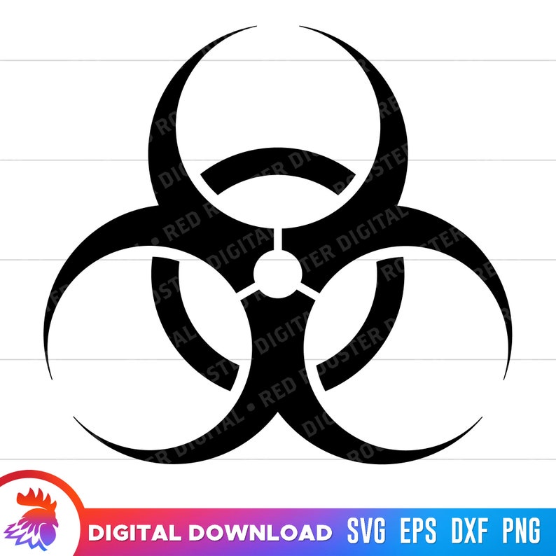Biohazard SVG, Hazardous Materials Symbol, Hazmat Clipart, Biohazard ...