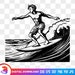 Surfing Svg, Surfer Svg, Man Surfing a Wave, Surfing in the Ocean ...