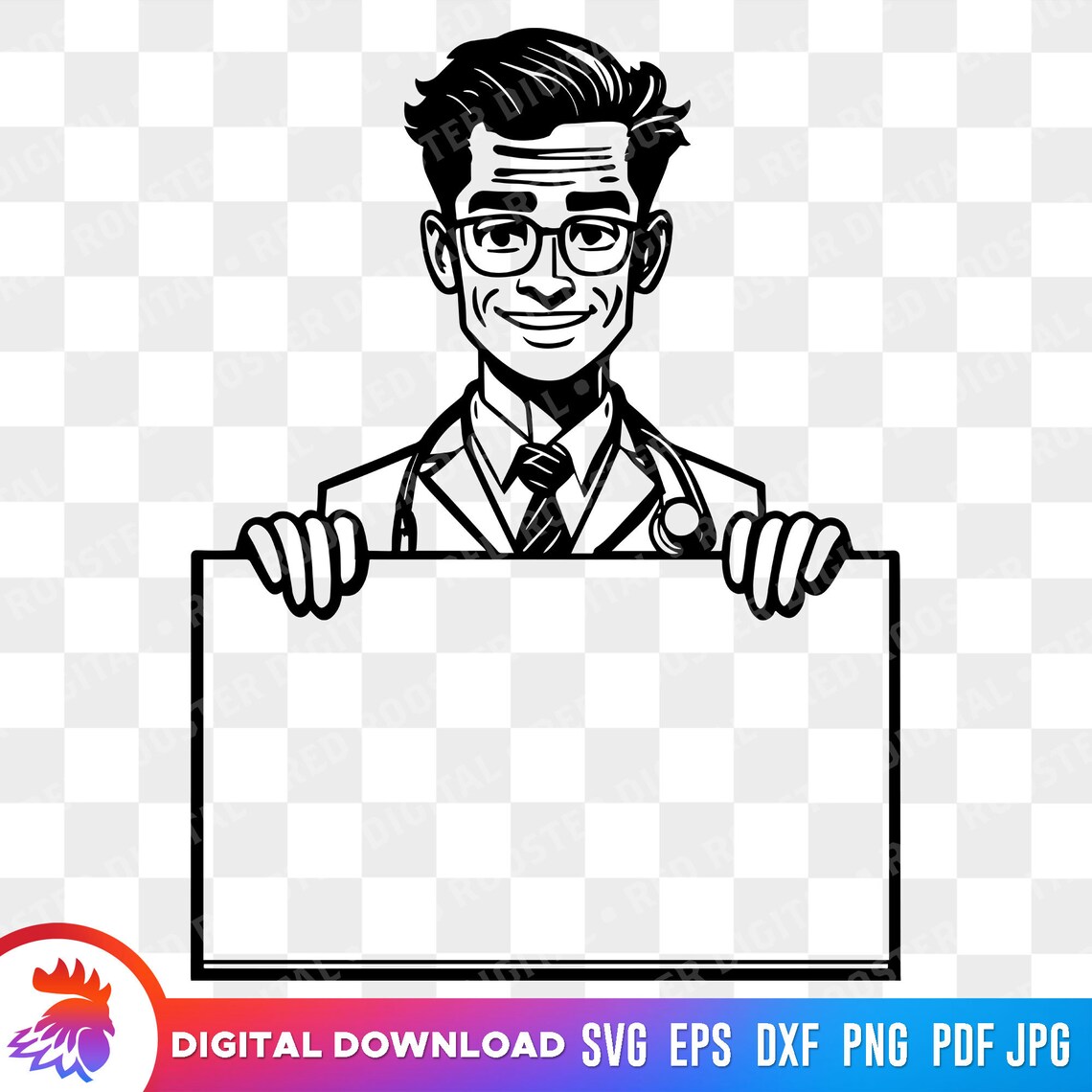 Doctor Svg, Doctor With Sign, Doctor Announcement, Doctor Cut File ...