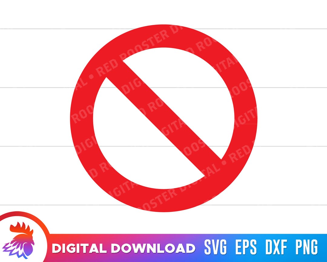 Restricted Symbol SVG Banned Symbol SVG No Symbol SVG - Etsy