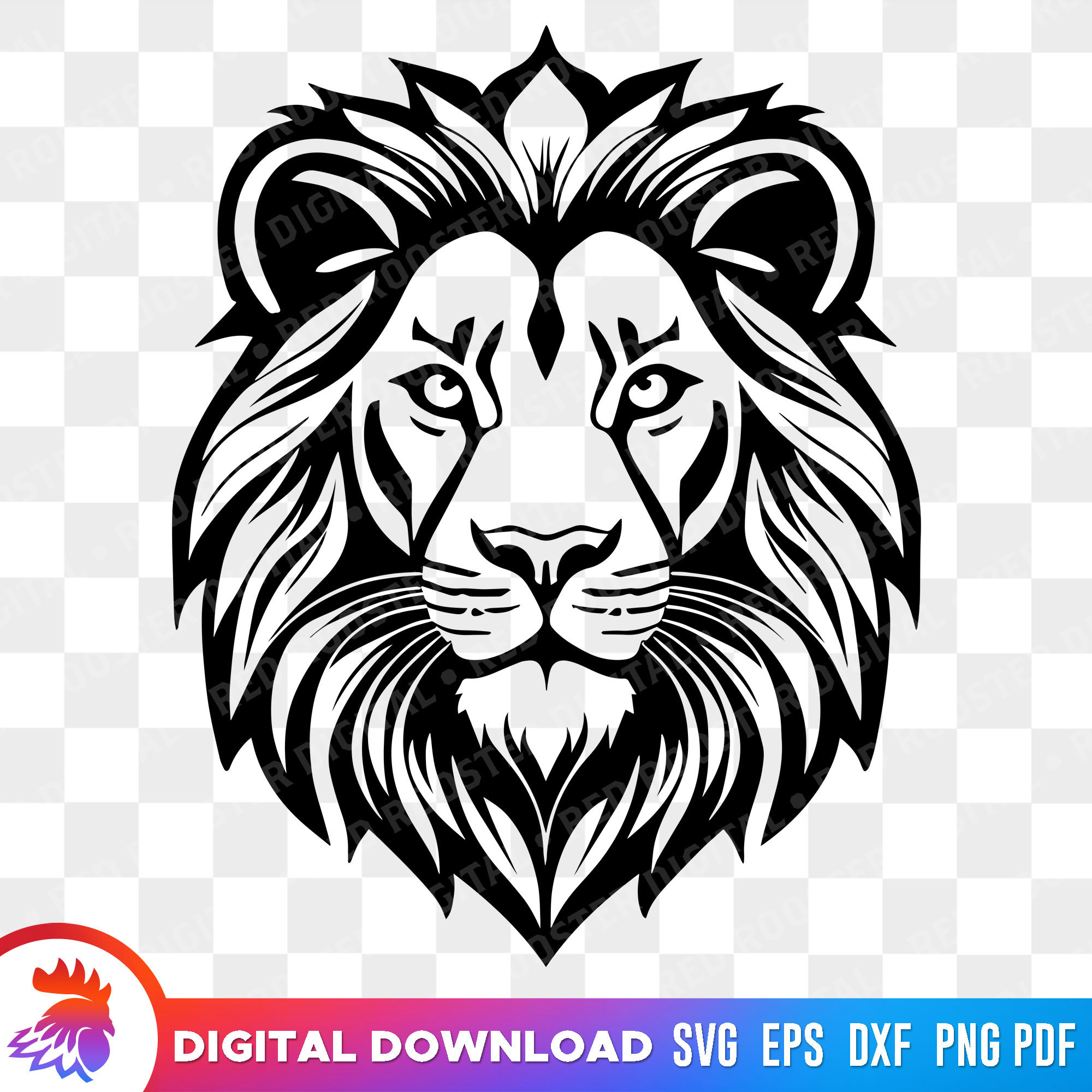 Cara de León svg, Cabeza de León, León frontal, León macho svg, Archivo ...