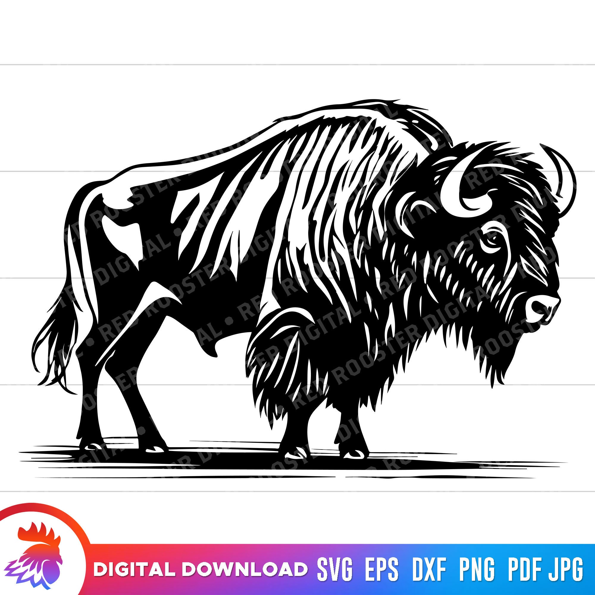 Bison Svg, Buffalo Svg, Bison Cut File, Bison Silhouette, Buffalo Cut ...
