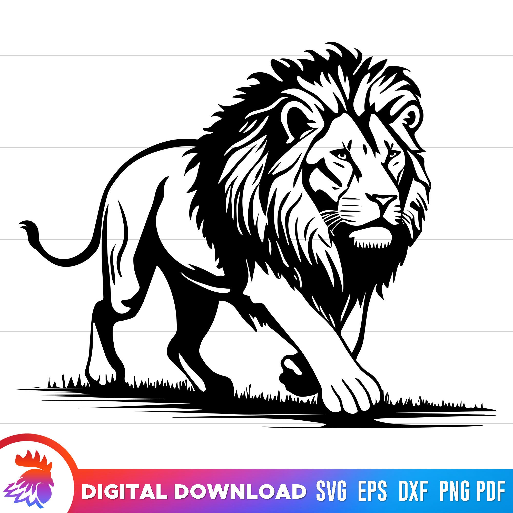 Running Lion Svg, Lion Svg, Full Body Lion, Lion Clipart, Lion Svg File ...