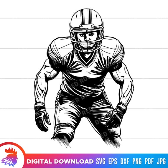 Football Player Defense Clip Art