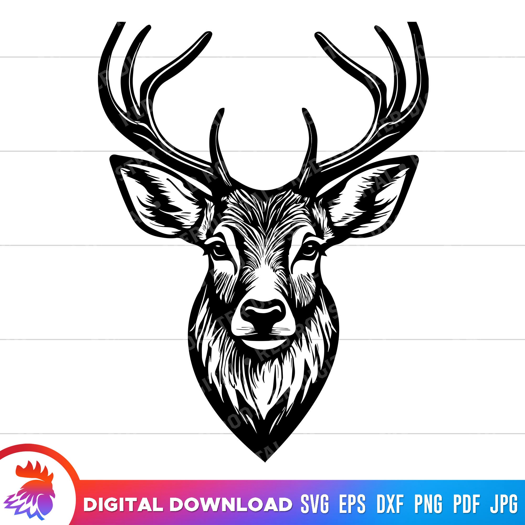 Whitetail Deer Silhouette Vector