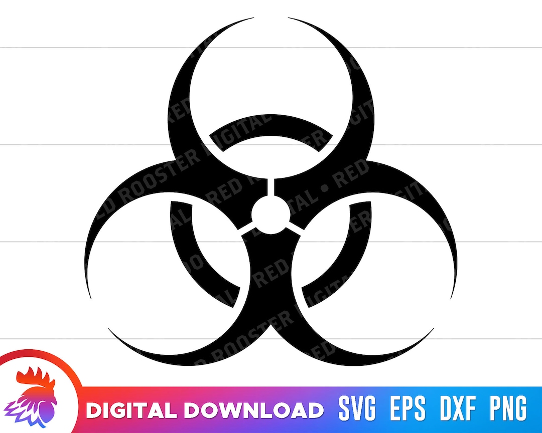 Biohazard SVG Hazardous Materials Symbol Hazmat Clipart - Etsy