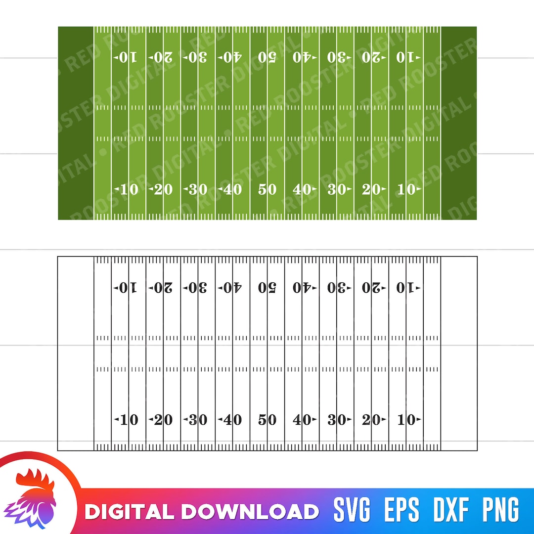 Football Field SVG, Regulation Football Field, Football Field Cut File ...