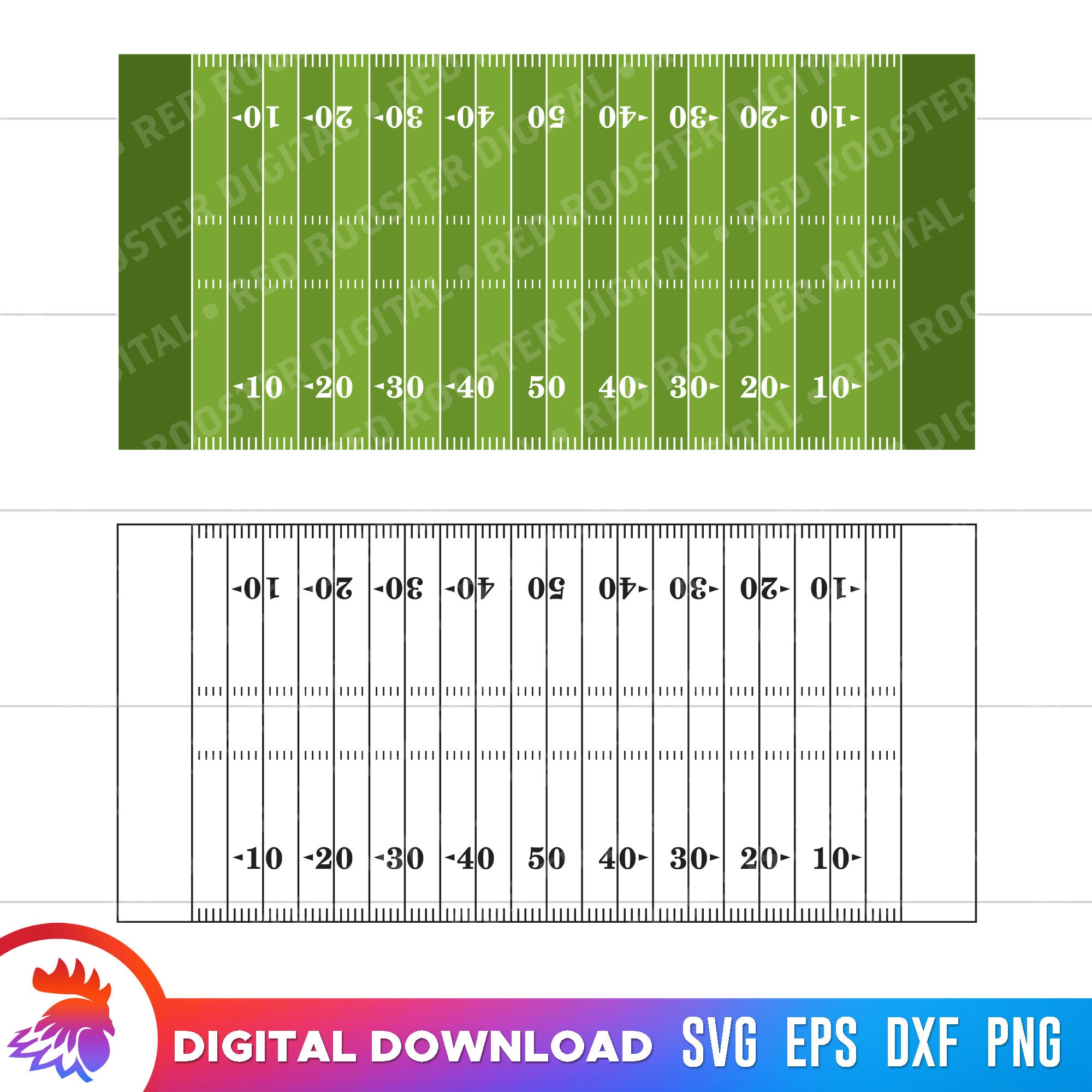 Football Field SVG, Regulation Football Field, Football Field Cut File ...