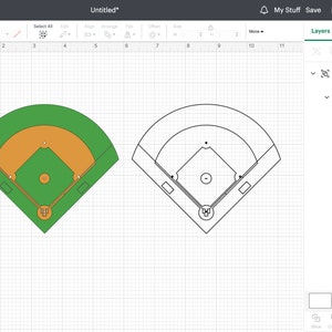Baseball Field SVG, Regulation Field Cut File (digital Download) - Etsy