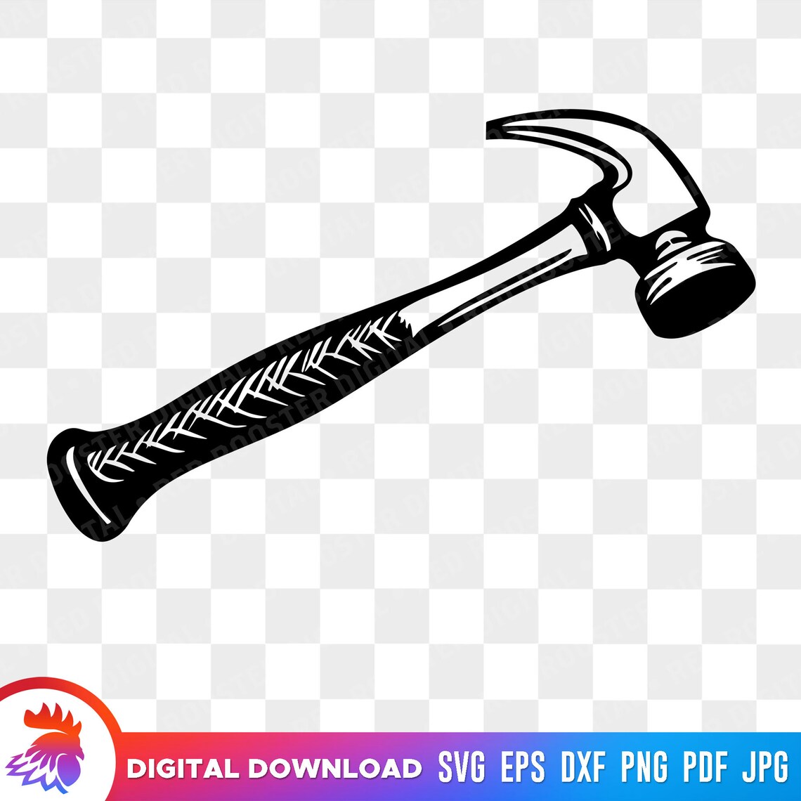 Claw Hammer Svg, Hammer Svg, Hammer Clipart, Carpenter Tools, Hammer ...
