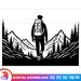 Hiking Svg, Appalachian Trail Svg, Man Hiking, Backpacking Svg, Trail ...