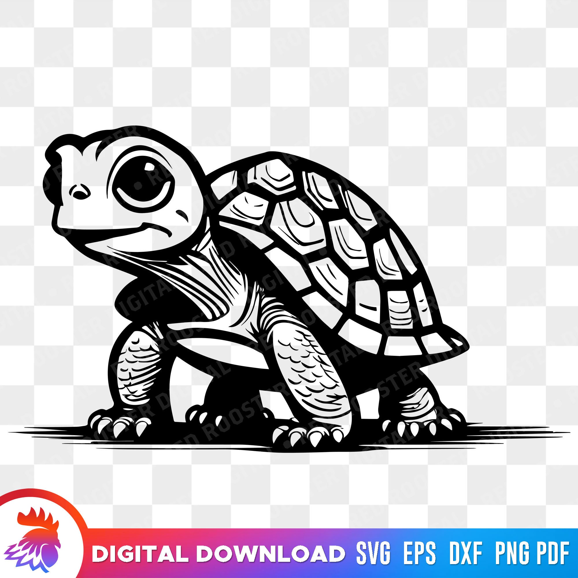 Cute Turtle Svg, Box Turtle Svg, Cartoon Turtle, Cute Turtle Cut File ...