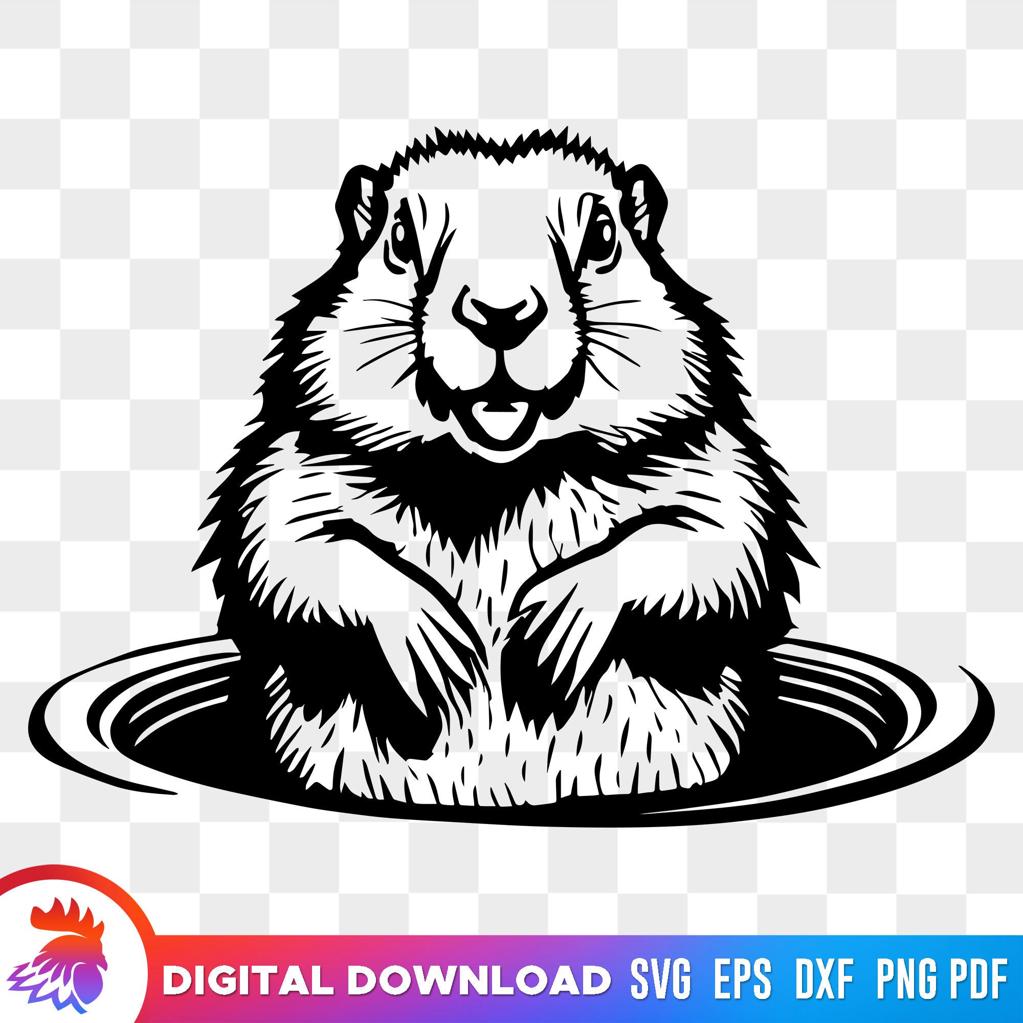 Groundhog Svg, Groundhog Day Clipart, Groundhog Day Svg, Cute Groundhog ...