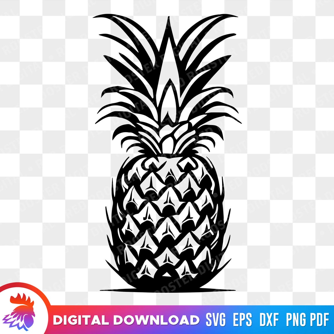 Pineapple Svg, Pineapple Fruit Svg, Tropical Fruit, Pineapple Cut File ...