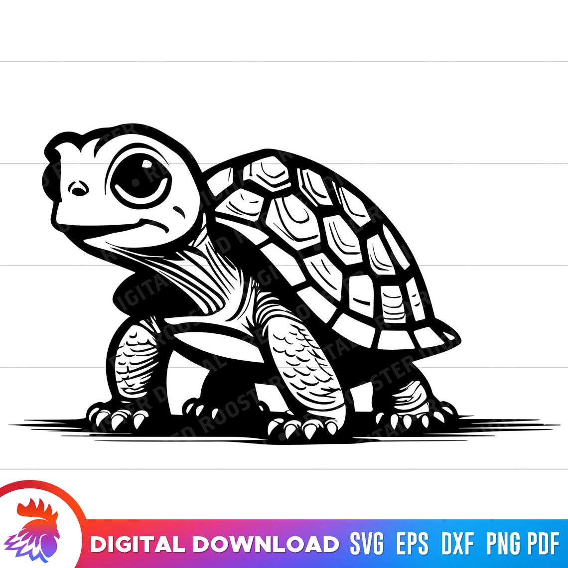 Cute Turtle Svg, Box Turtle Svg, Cartoon Turtle, Cute Turtle Cut File ...