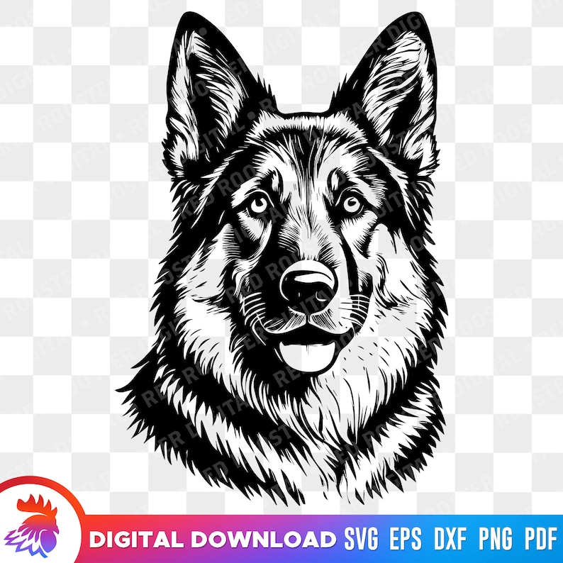 German Shepherd SVG, Clipart Cut File (digital Download) - Etsy