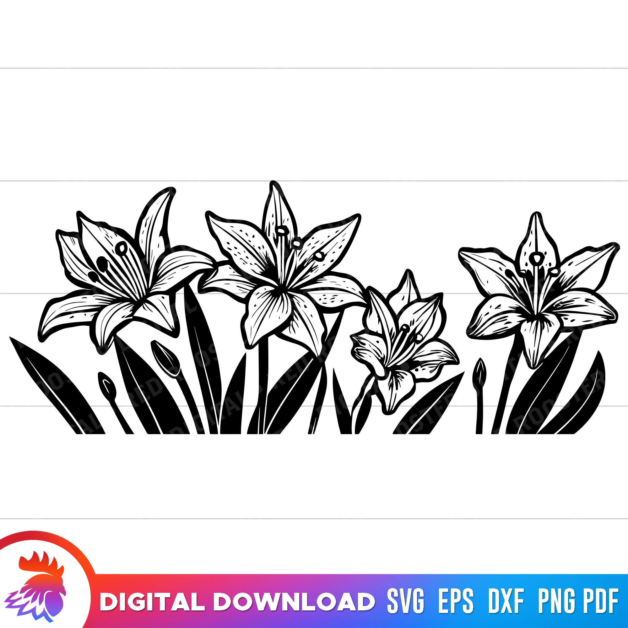 Easter Lily Page Border