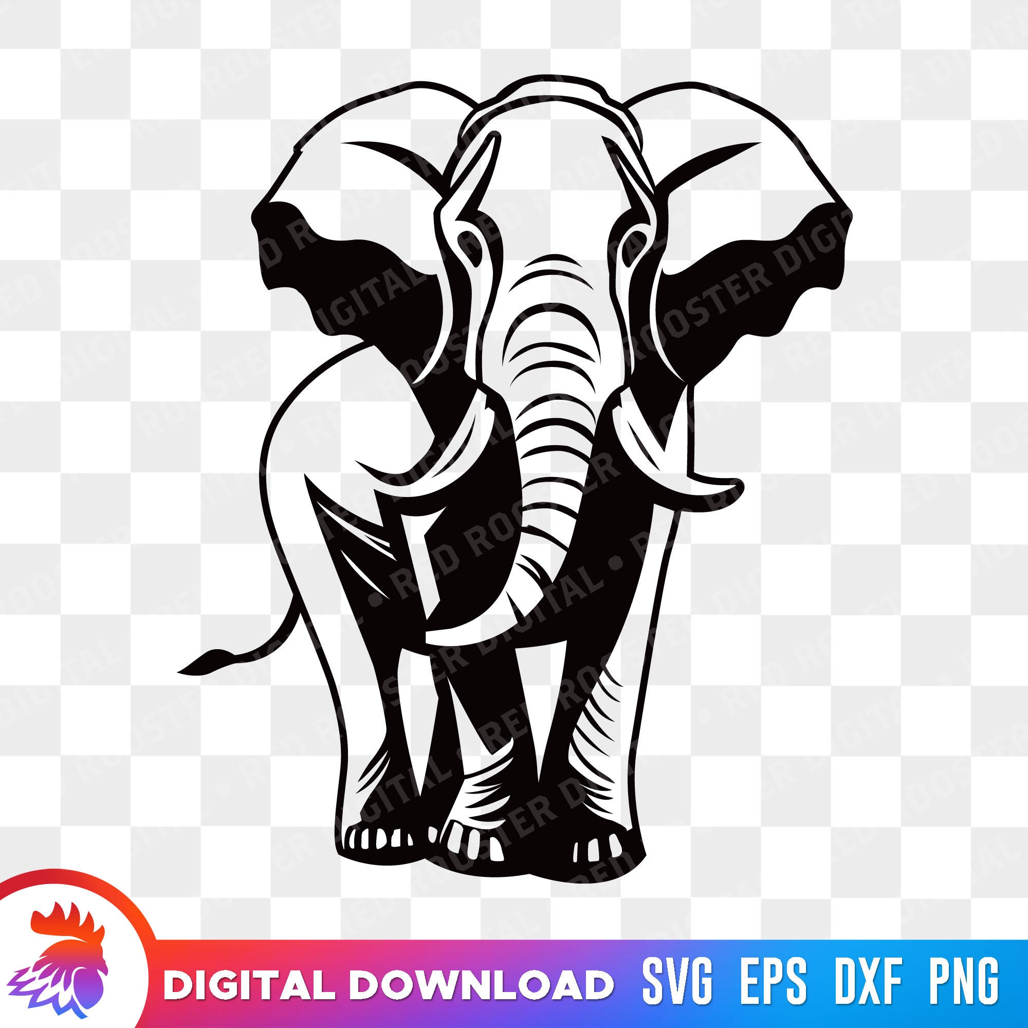Elephant Illustration, SVG Cut File, Clipart (digital Download) - Etsy