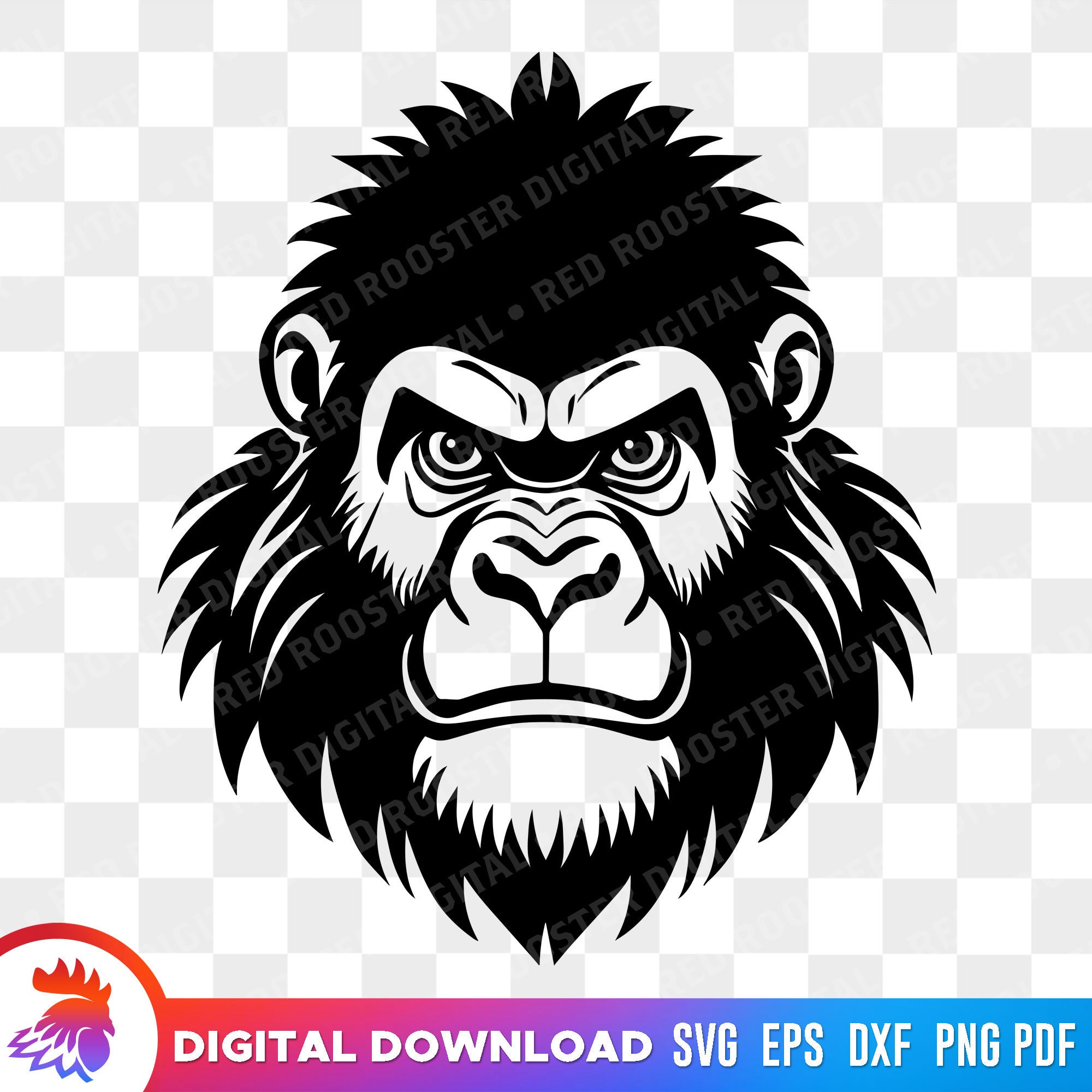 Gorilla Svg, Gorilla Face Cut File, Gorilla Png, Gorilla Clipart ...