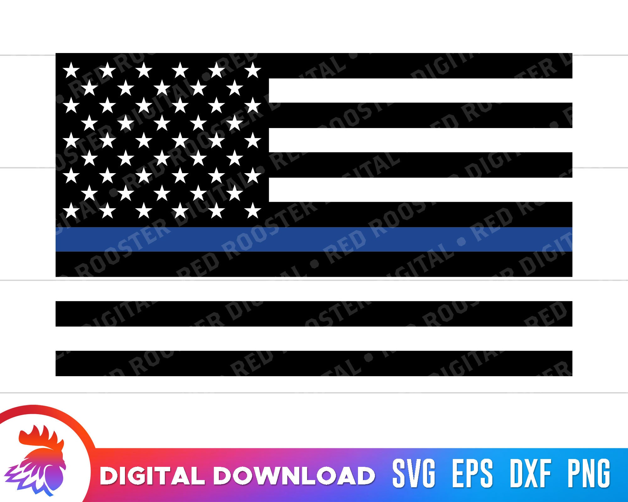 Police Flag SVG Police Flag Cut File Law Enforcement Thin - Etsy UK