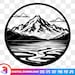 Scenic Mountain Lake Svg, Mountain Lake Cut File, Scenic Mountains ...