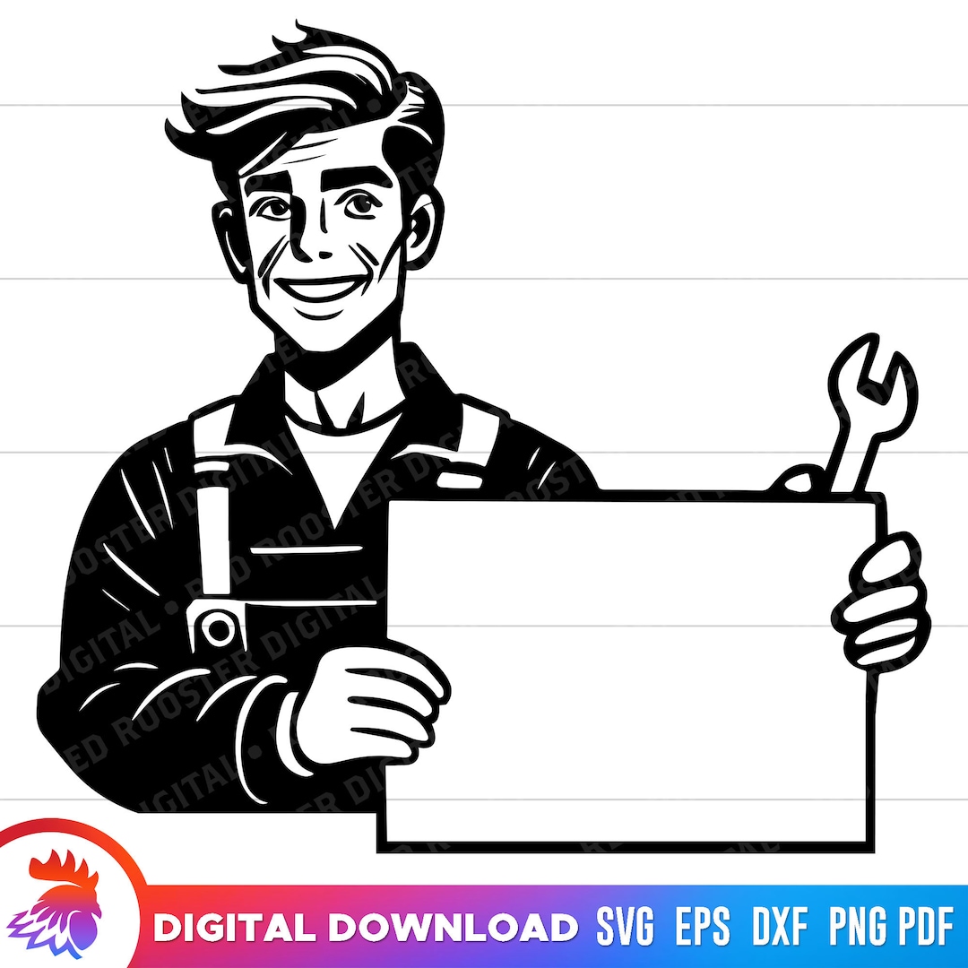 Handyman SVG, Mechanic Clipart, Car Repair Vector (digital Download) - Etsy