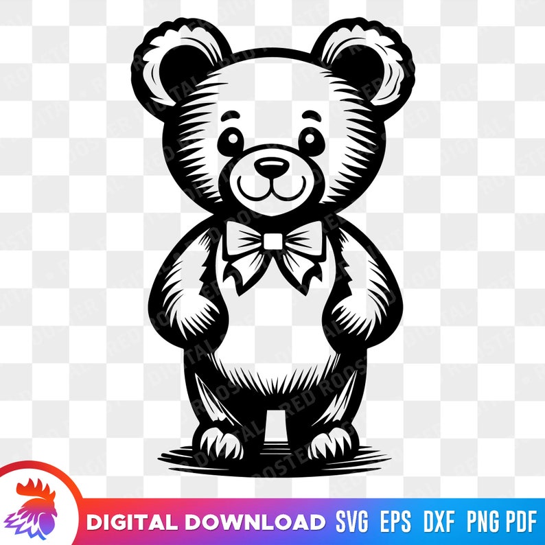 Cute Teddy Bear Svg, Teddy Bear Cut File, Teddy Bear Body Png, Teddy ...