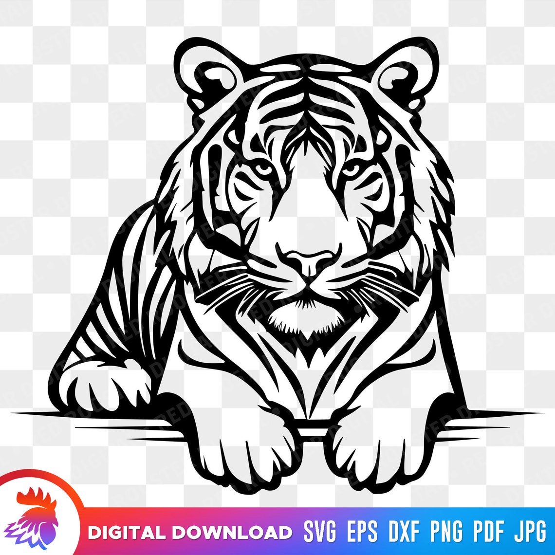 Tiger Svg, Tiger Clipart, Tiger Cut File, Svg File for Cricut, Tiger ...